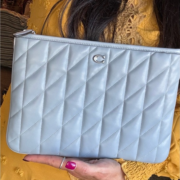 Coach | Bags | Authentic Coach 941 Quilted Nappa Leather Large Zip ...